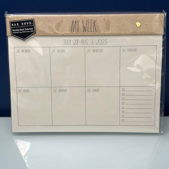 Rae Dunn | Office | Nwt Rae Dunn 7month Weekly Desk Calendar | Poshmark